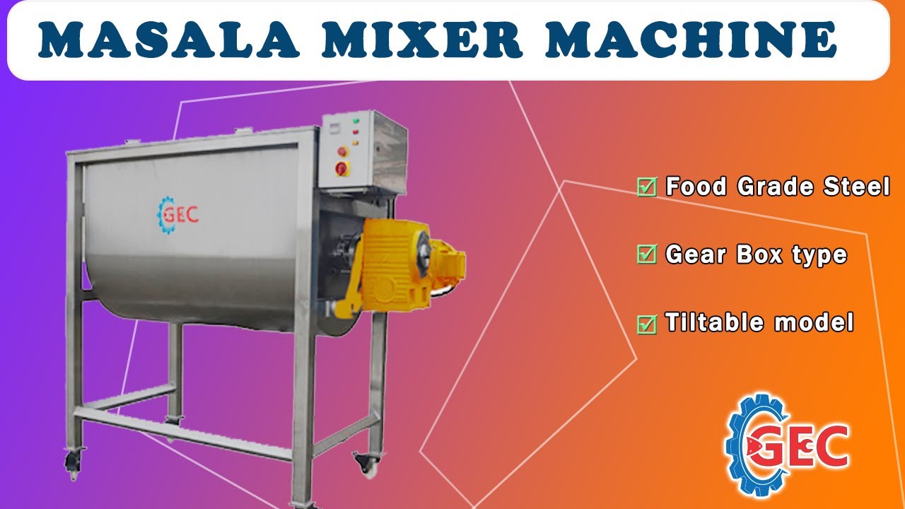 Ribbon Blender | Masala Mixing Machine | Powder Mixing | Batter Mixing ...