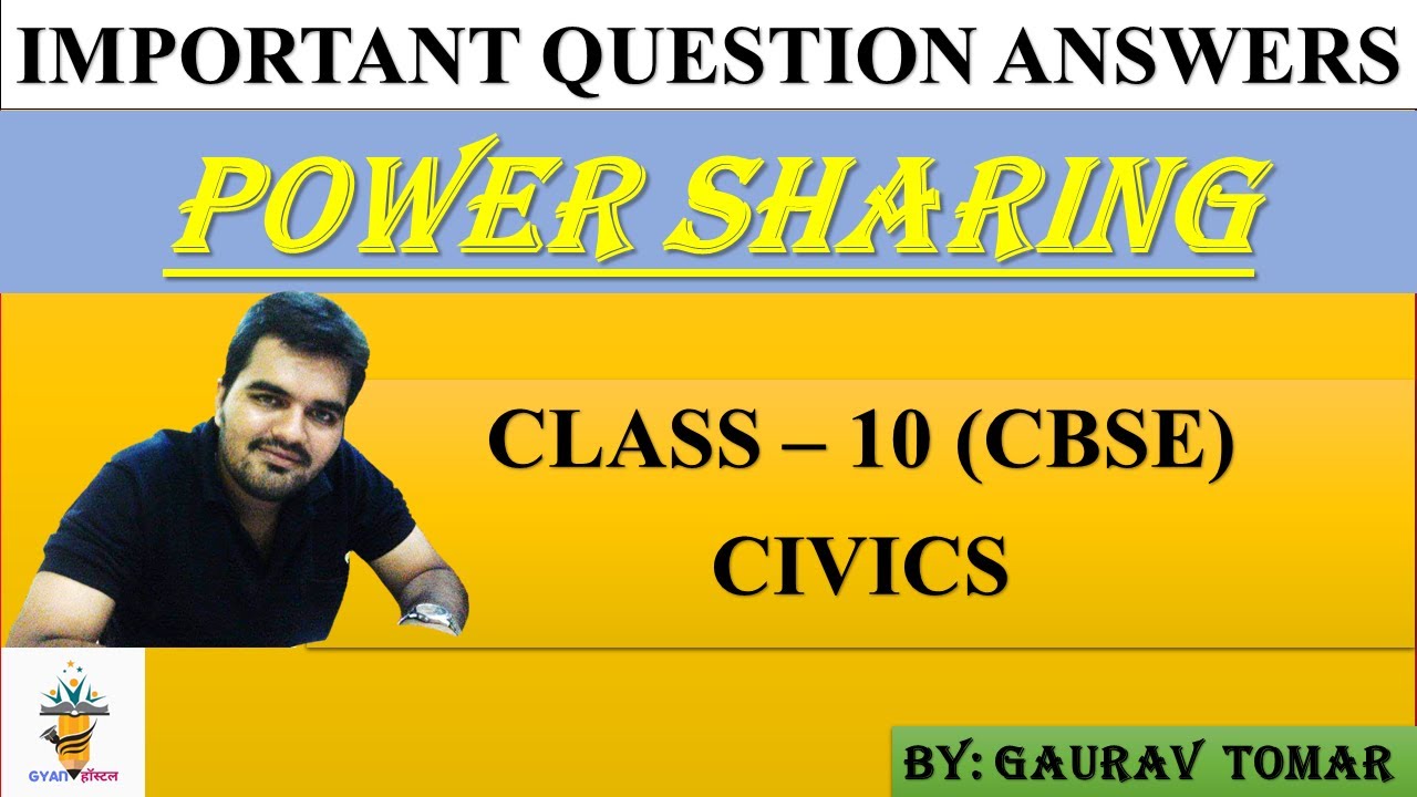 Power sharing Question Answer Class 10 || Civics || Chapter no. 1 ...