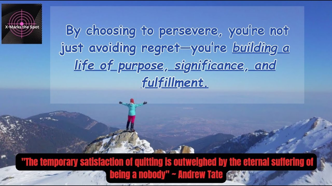 The temporary satisfaction of quitting is outweighed by the eternal ...