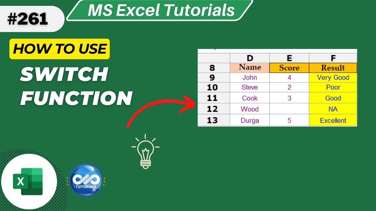 How To Use The Switch Function Instead Of Nested If In Excel Simplify 3685