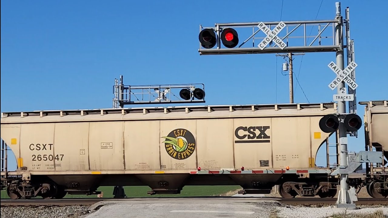 2/13/23--CSX Grain Train near Princeton, Indiana - YouTube