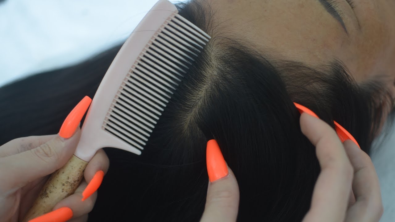 ASMR Combing Hair & Relaxing Hair Play, Hair Parting For Rest And ...