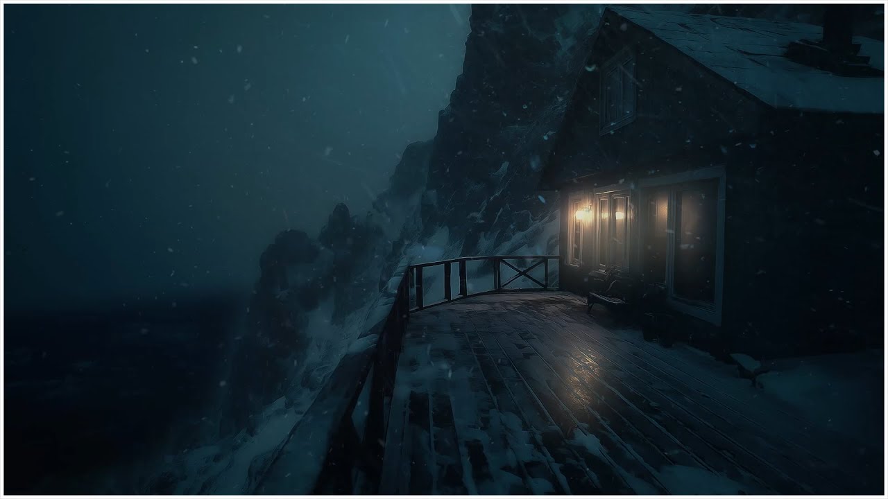 Frosty Winter Storm at a Mountain Cabin┇Relentless Snowstorm & Heavy ...