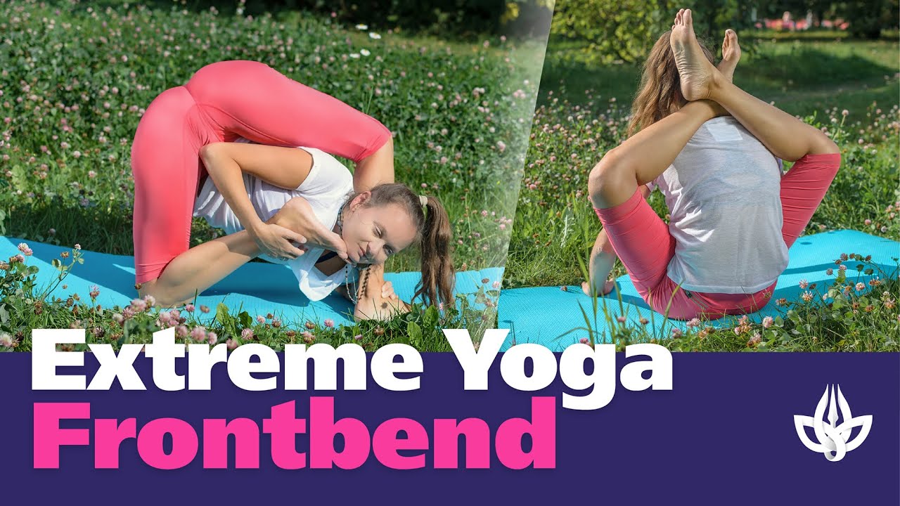 Extreme Yoga. Contortion Frontbend. Legs behind back. Performance ...