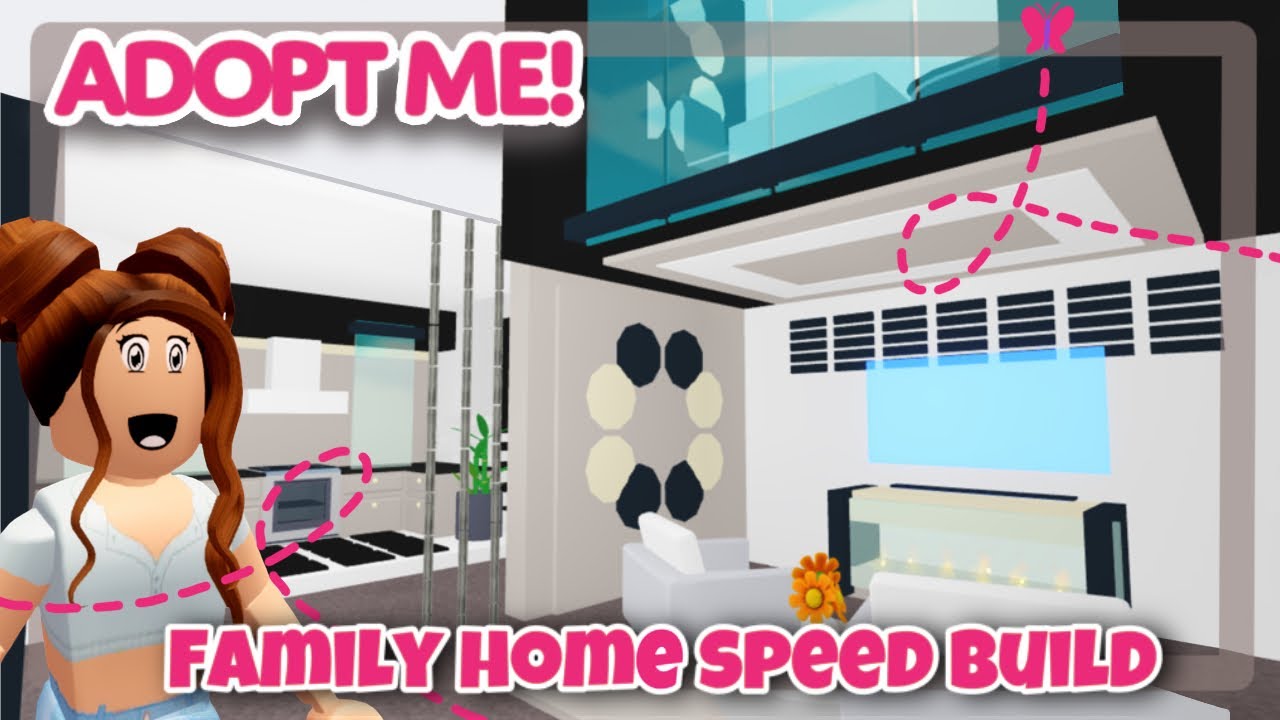 Adopt Me Modern Family House SPEED BUILD | Living area, kitchen and ...
