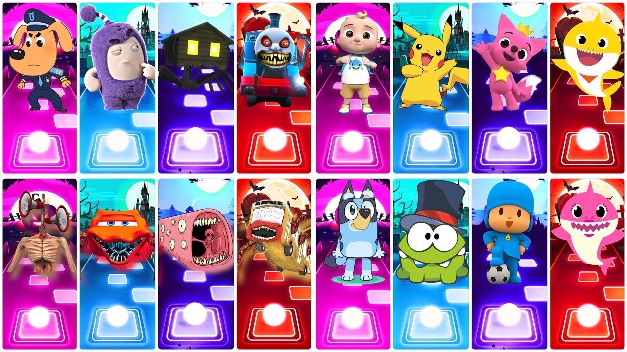 Baby Shark And Pinkfong Friends All Video Megamix🎶 Cocomelon 🆚 Oddbods ...