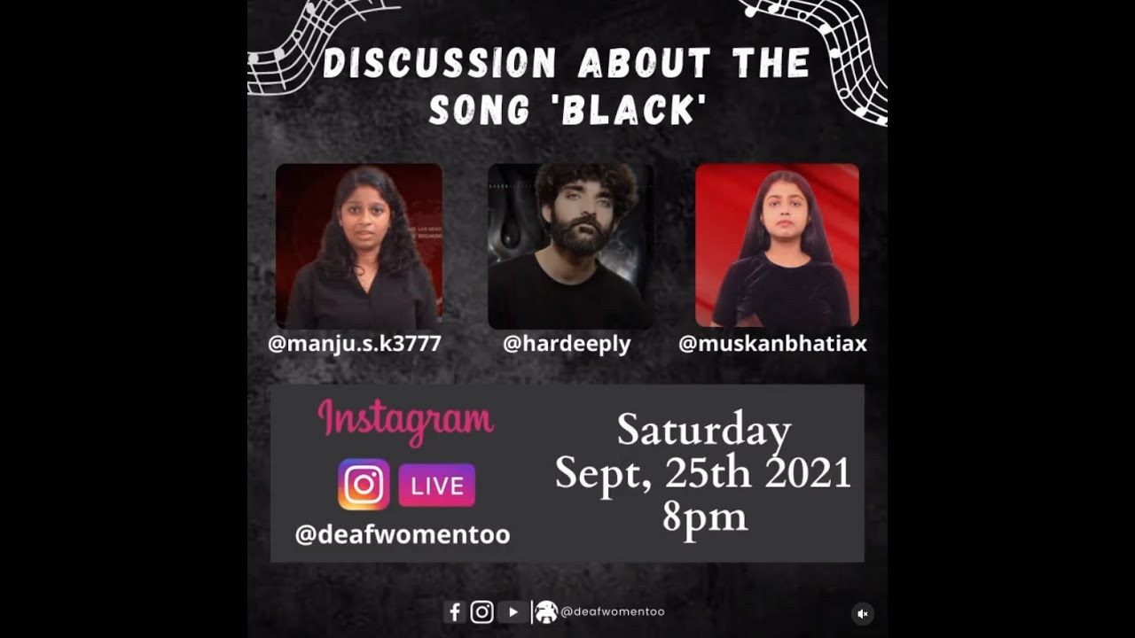 Discussion about the song "Black" | Deaf Singers, Sept 25th 2021 - YouTube