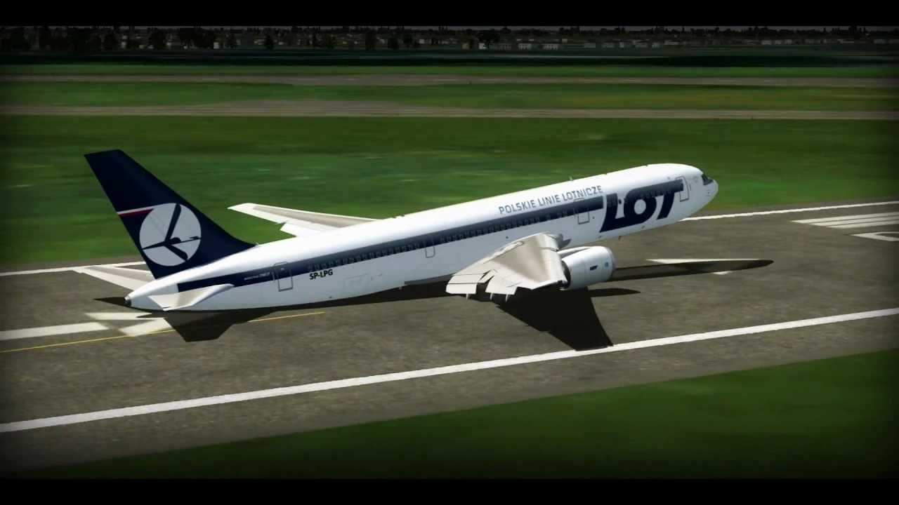 FsX LOT Polish emergency landing Boeing 767 - YouTube