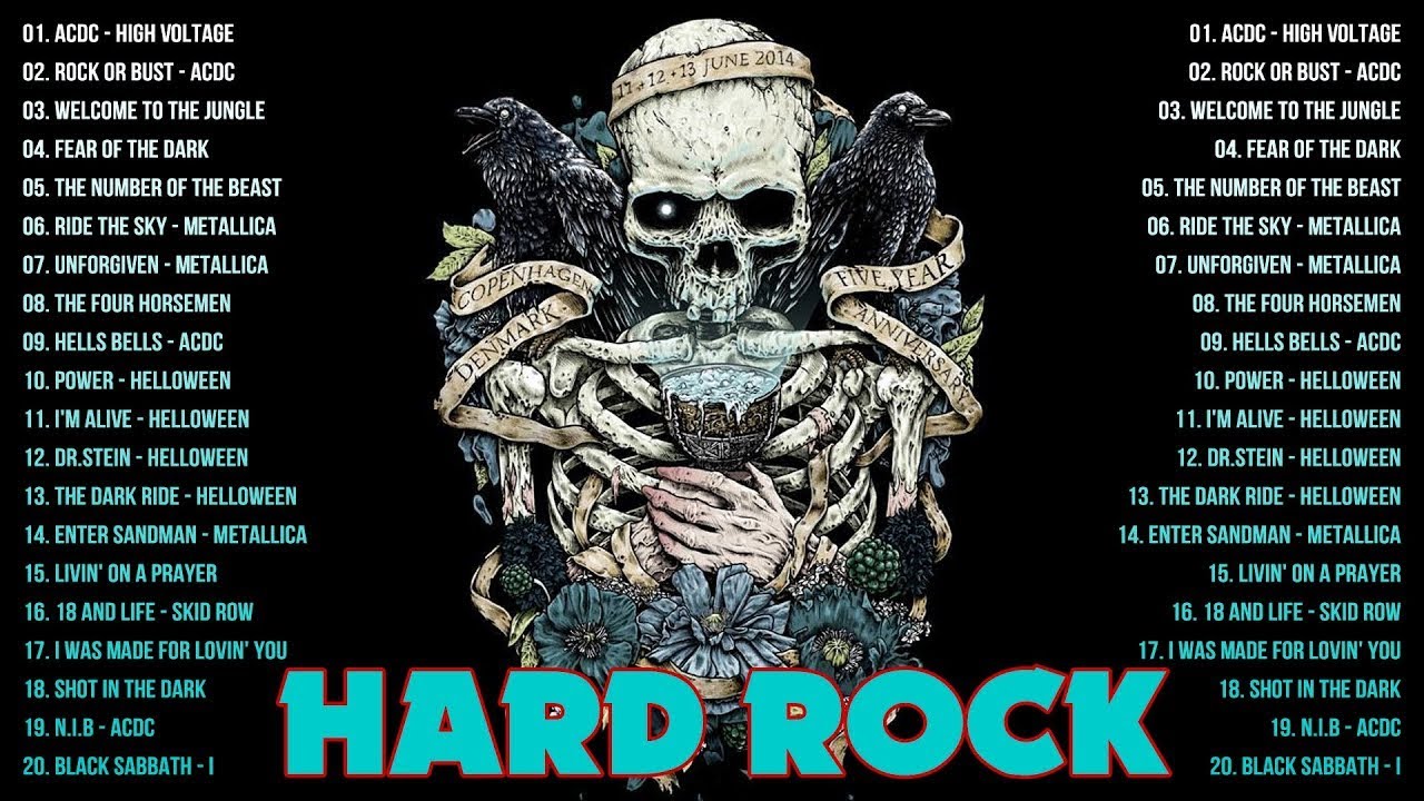 HARD ROCK - Best Hard Rock 80s 90s - ACDC, Metallica, Black Sabbath ...