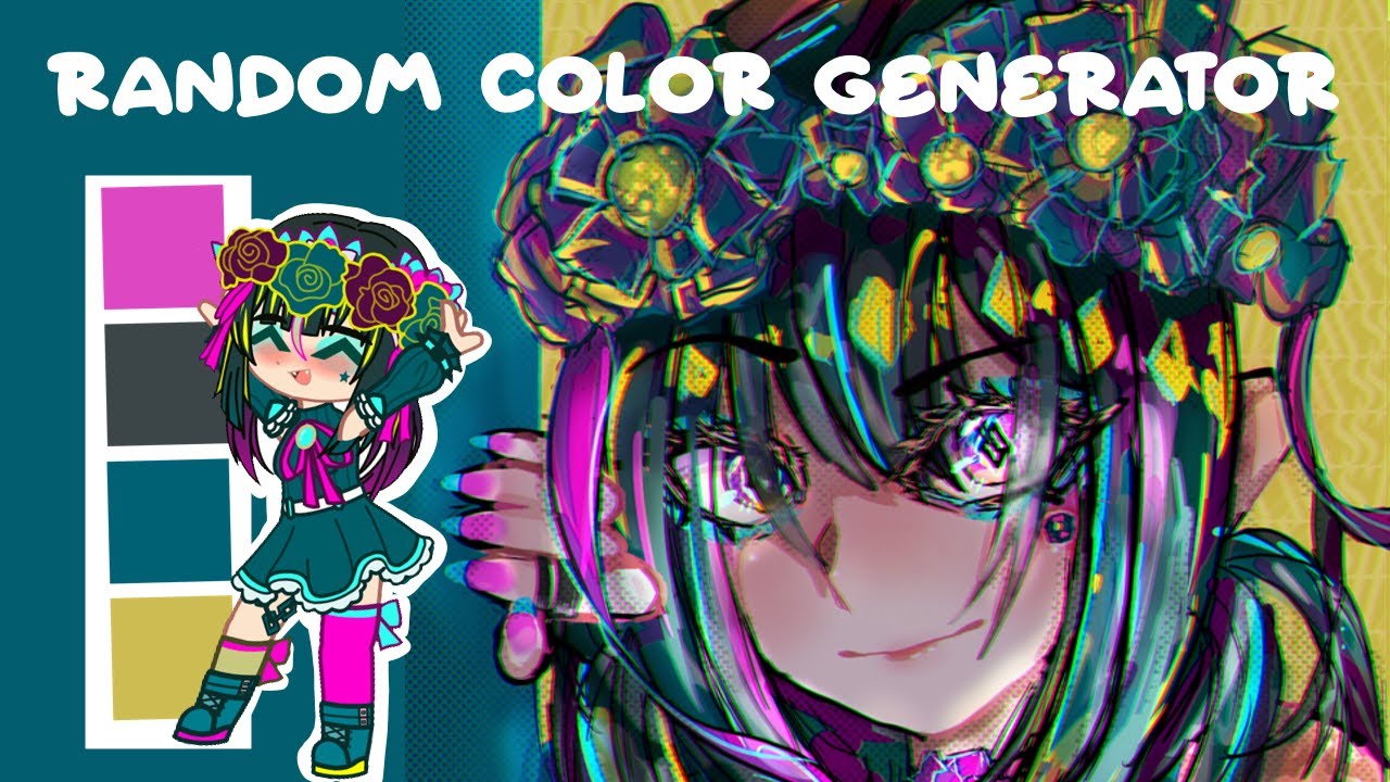 MAKING AN OC USING A RANDOM COLOUR GENERATOR || Speedpaint || Art ...