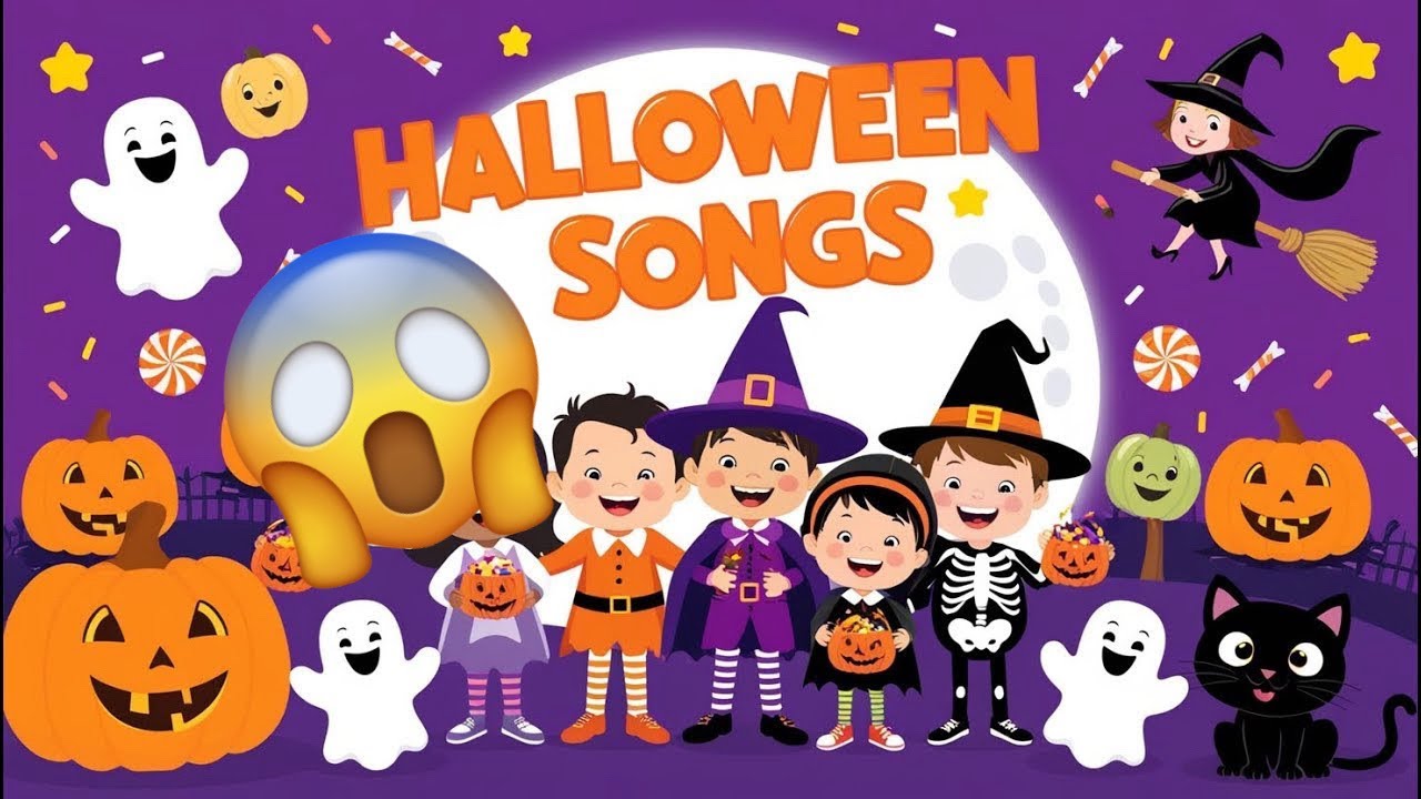 Halloween Songs🎃Cartoon for Kids 👻- Sing Along | Nursery Rhymes - YouTube