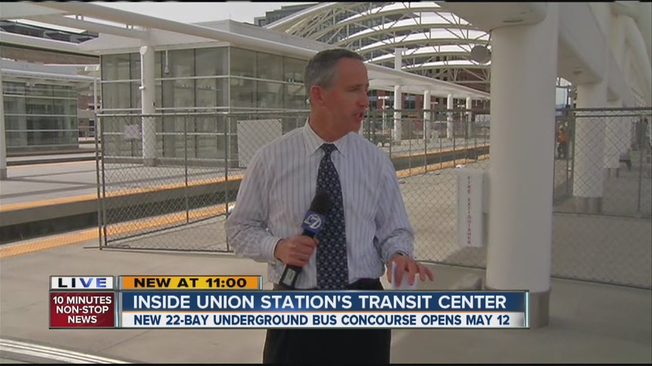 Construction at new DIA transit center continues - YouTube