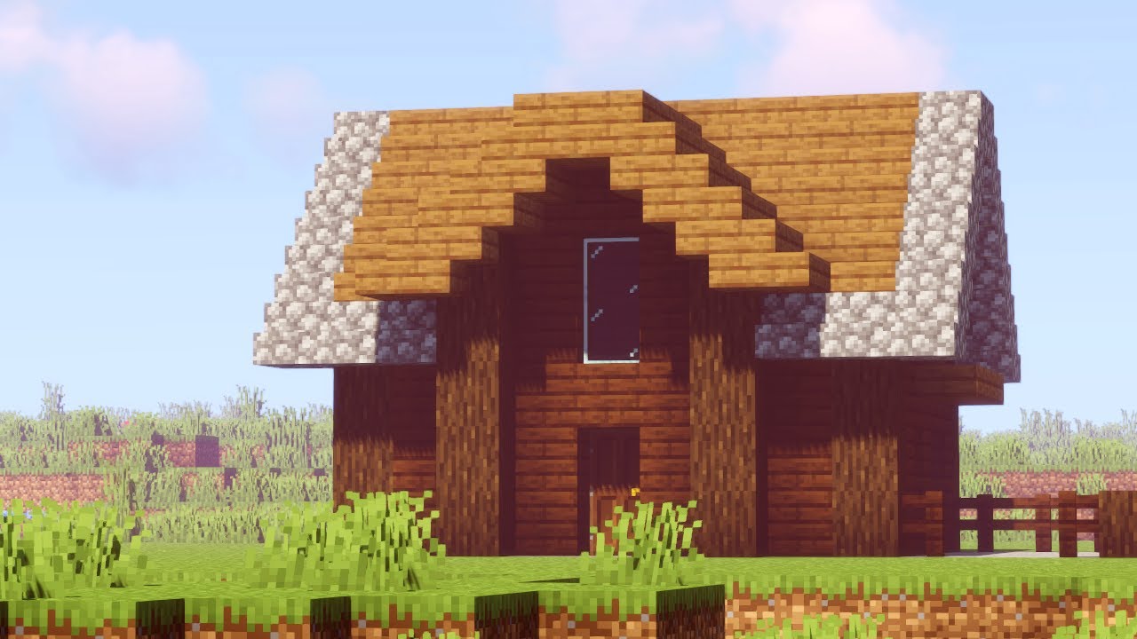 Spacious Yet Simple - Minecraft Starter House Tutorial - YouTube