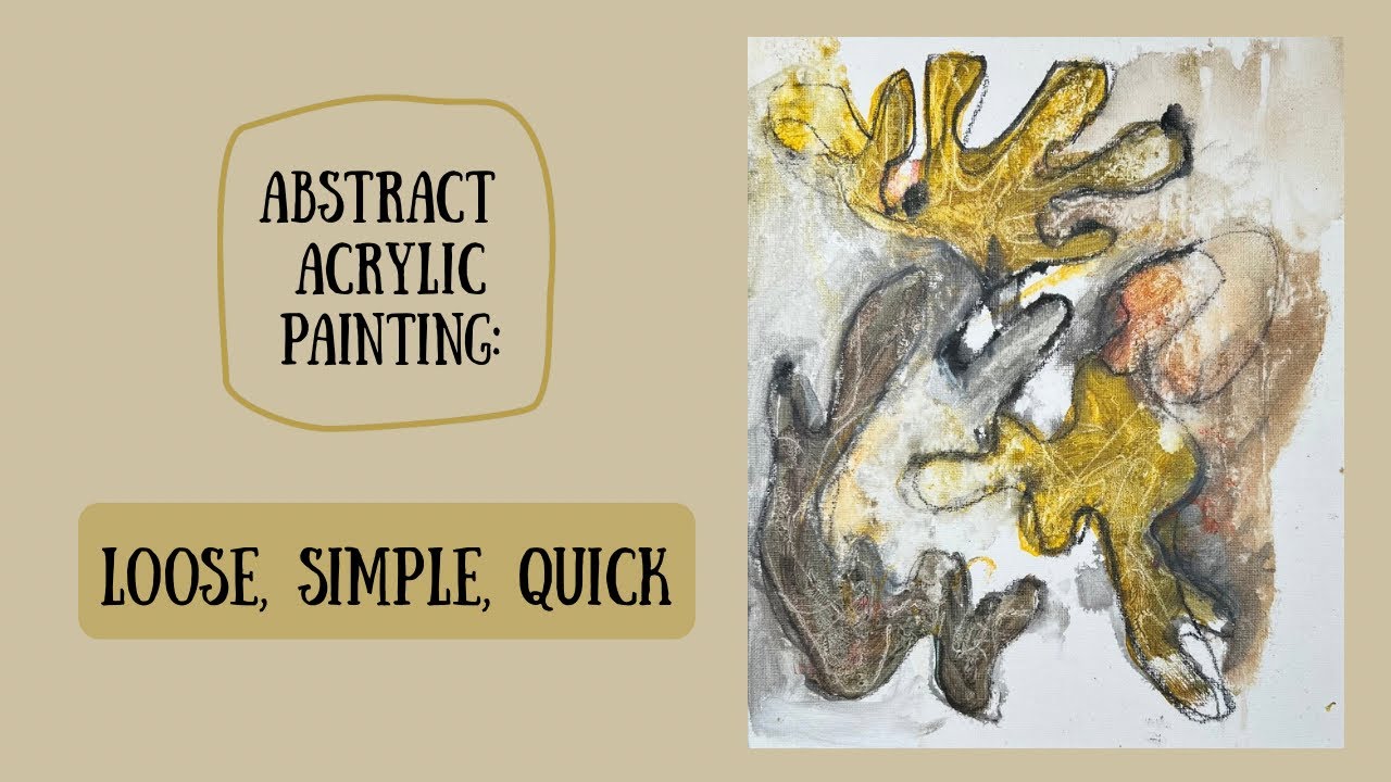 Abstract acrylic painting in real time: easy techniques for beginners ...