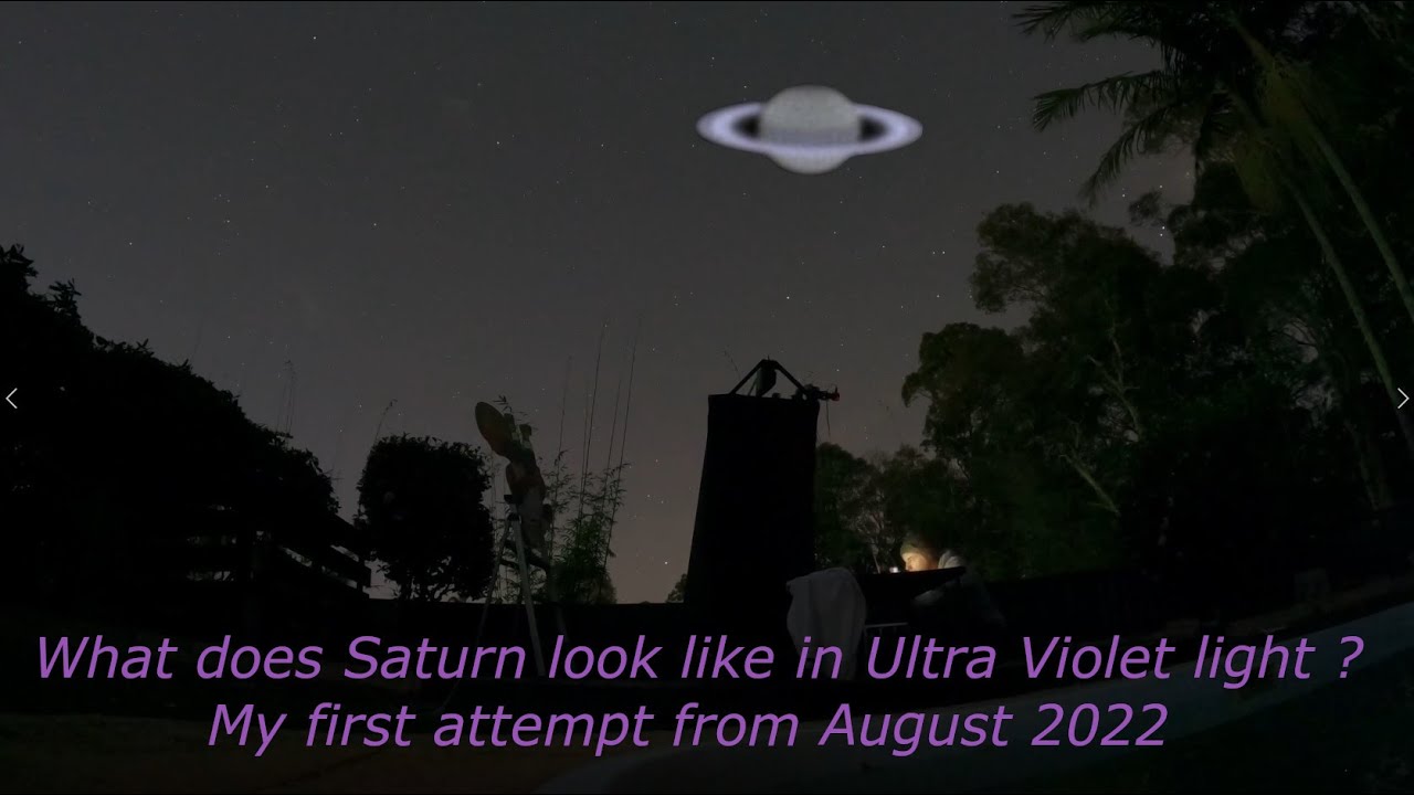 Saturn in invisible Ultra Violet light using my 16" Telescope - YouTube