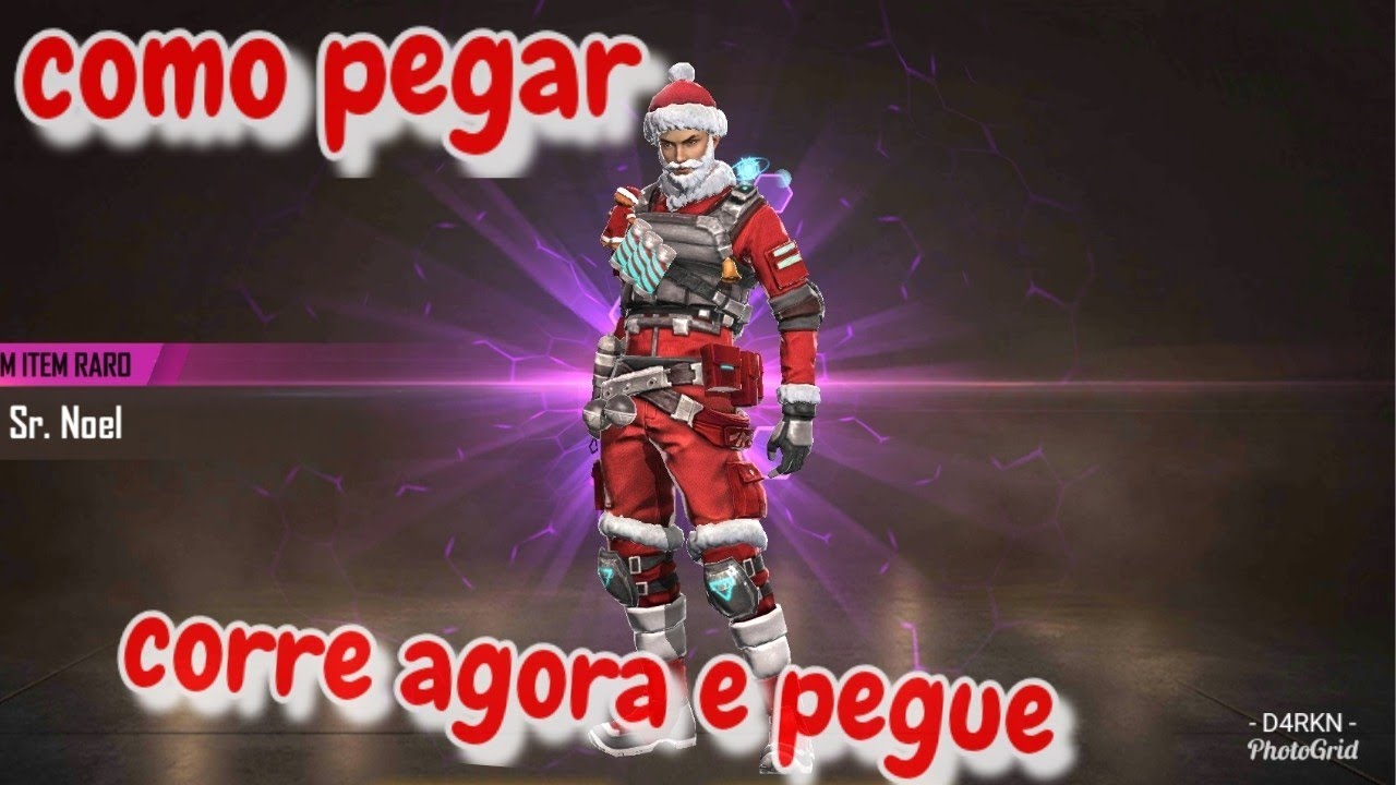 COMO PEGAR A SKIN DO PAPAI NOEL FREE FIRE - YouTube