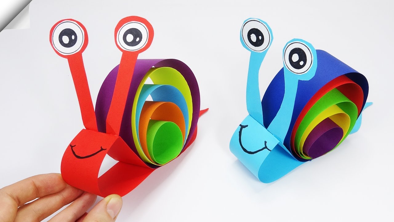 Easy paper toys | How To Make Easy Paper SNAIL | Easy paper crafts ...