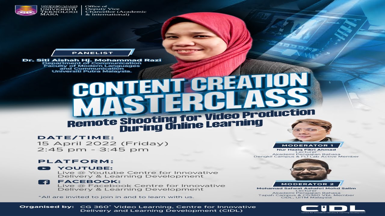 CONTENT CREATION MASTERCLASS: Remote Shooting for Video Production ...