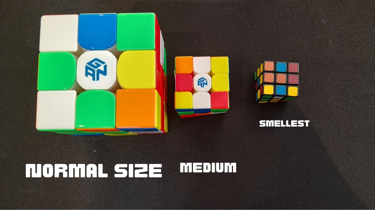Which cube is harder to solve? Normal, Medium or Smallest?? - YouTube