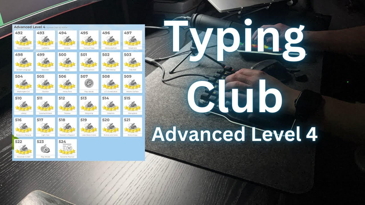 Typing Club - Advanced Level 4 | ASMR - YouTube