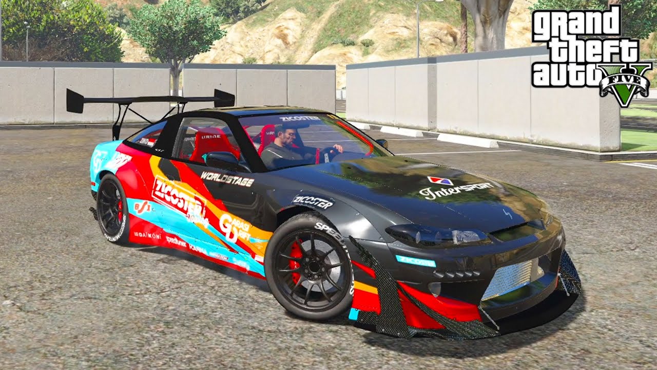 BELAJAR NGEDRIFT NISSAN SILVIA S15 JADI JADIAN GARASI DRIFT - GTA V MOD ...