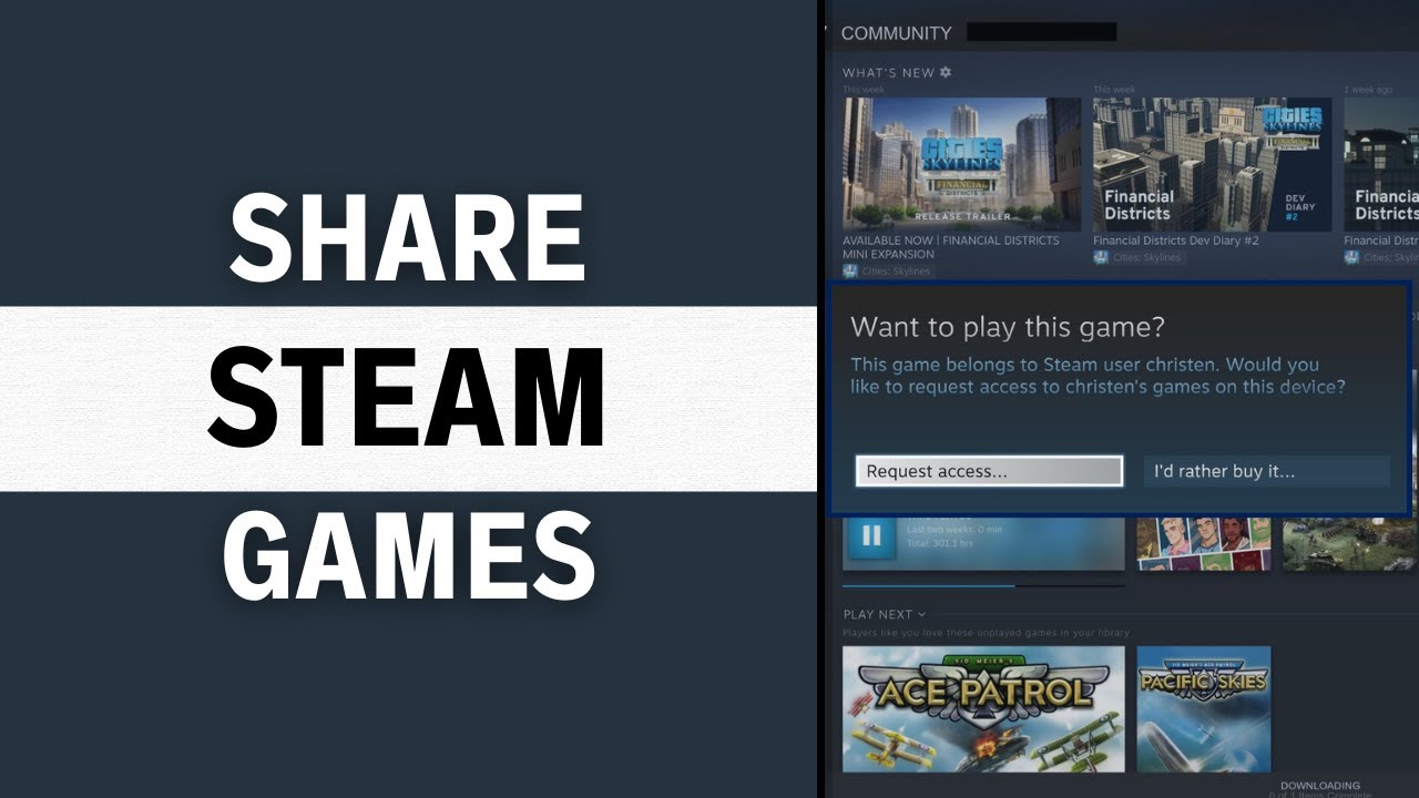 How To Share Games On Steam - Full Guide - YouTube