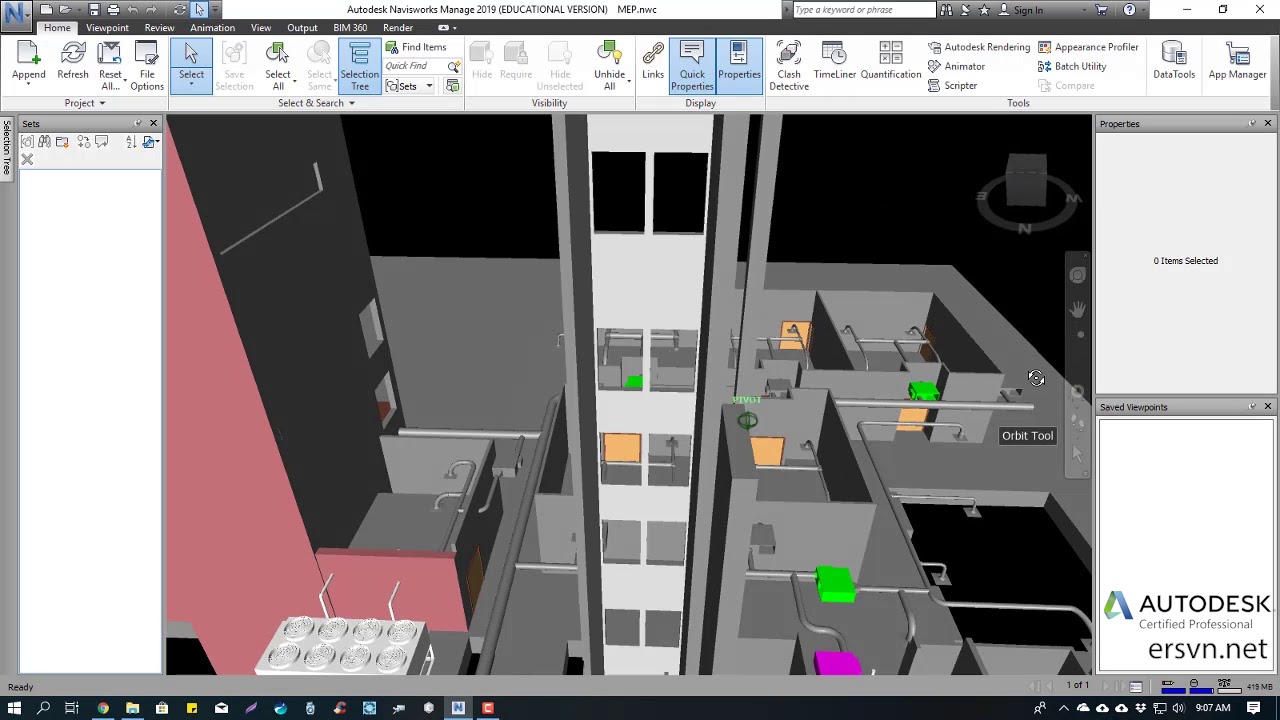 Naviswork 2019 | Cơ bản | Bài 21: Thay đổi màu sắc và độ trong suốt đối ...