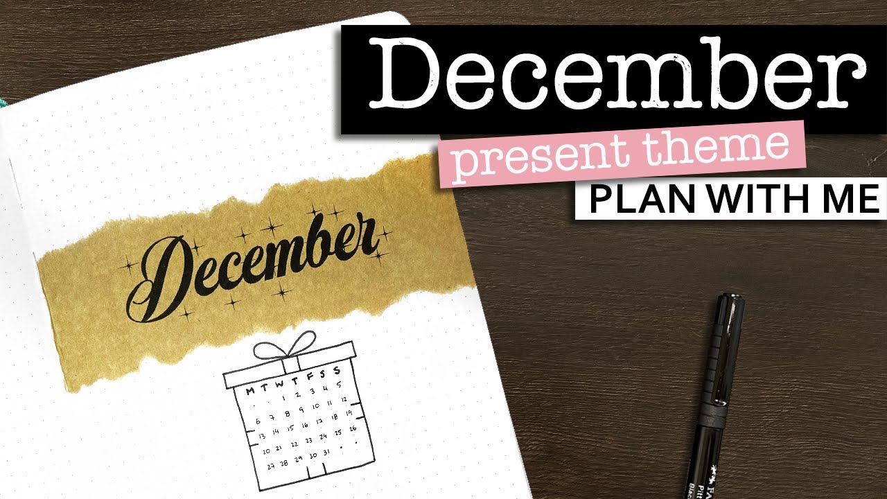 Simple December Bullet Journal Setup 💜 Presents theme - YouTube