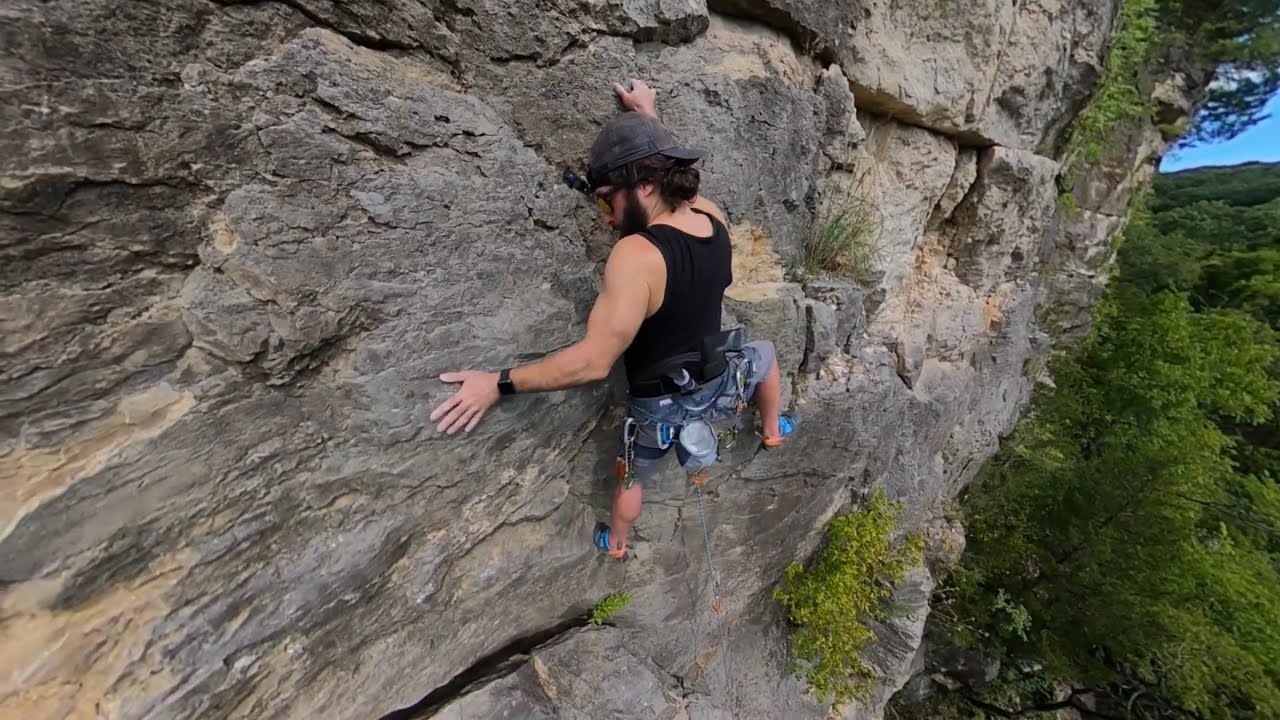 Climbing And Teaching A New Belayer on "Grapevine" - 5.7 at Rockwoods ...