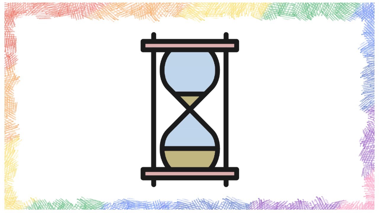 How to draw a sandglass easy | Drawing for Kids | Coloring for Kids ...