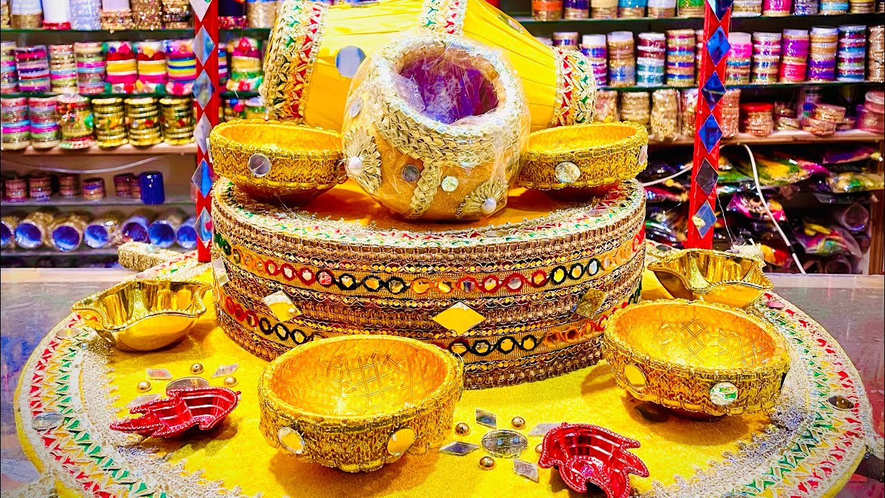 H.Baslm Pakistani Decoration Things and New I Mehndi Plates #decoration ...