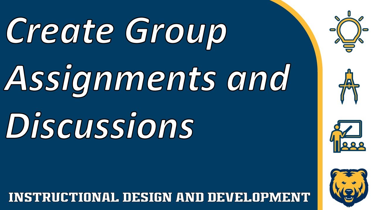 Groups Step 2: Create Group Assignments and Discussions - YouTube