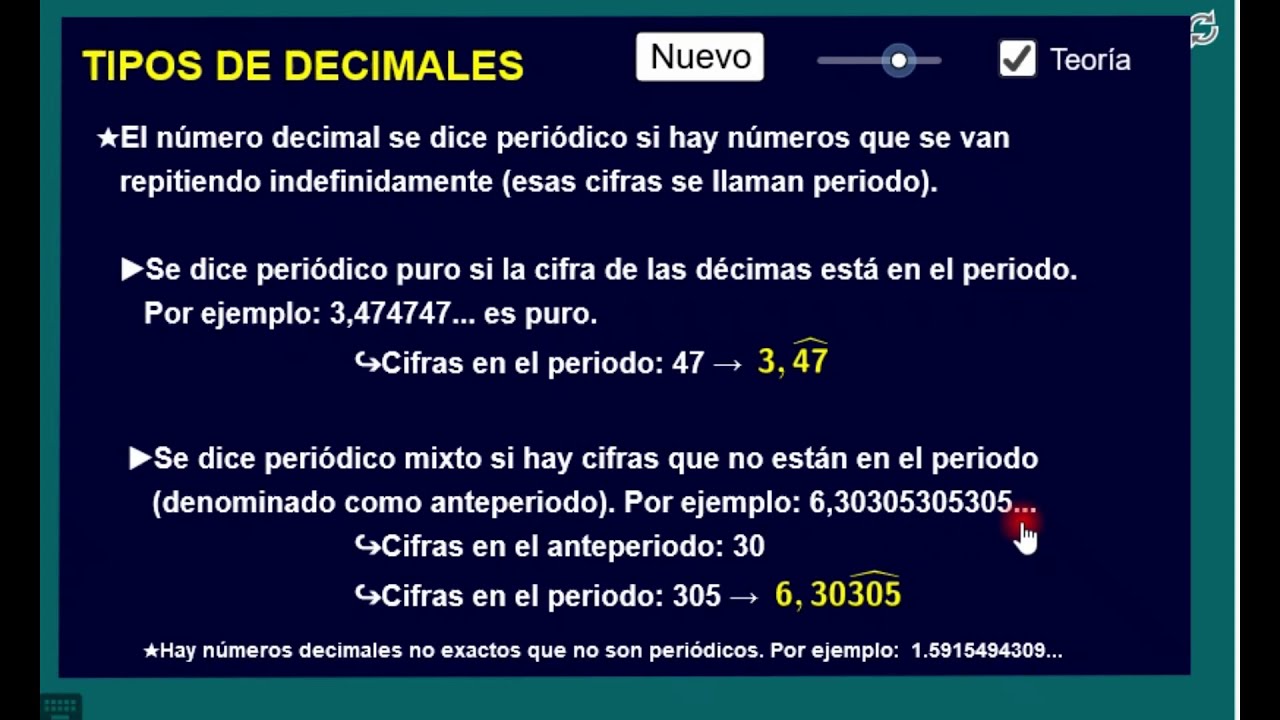 Números decimales periódicos - YouTube