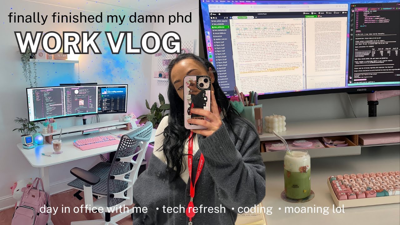 bioinformatics VLOG • FINISHED my phd • coding, setup + office days 💻☁️🌱 - YouTube