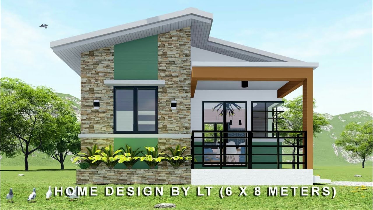 House Design | Simple House Design (6x8 meters) (20x26 feet) - YouTube