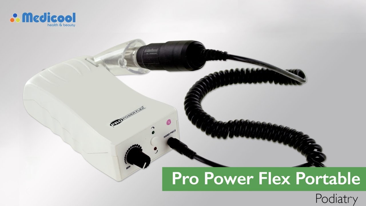 Medicool Pro Power FLEX Portable Debriding Drill for Podiatry - YouTube