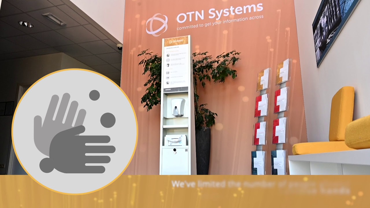 COVID-19 prevention measures at OTN Systems headquarters in Belgium ...