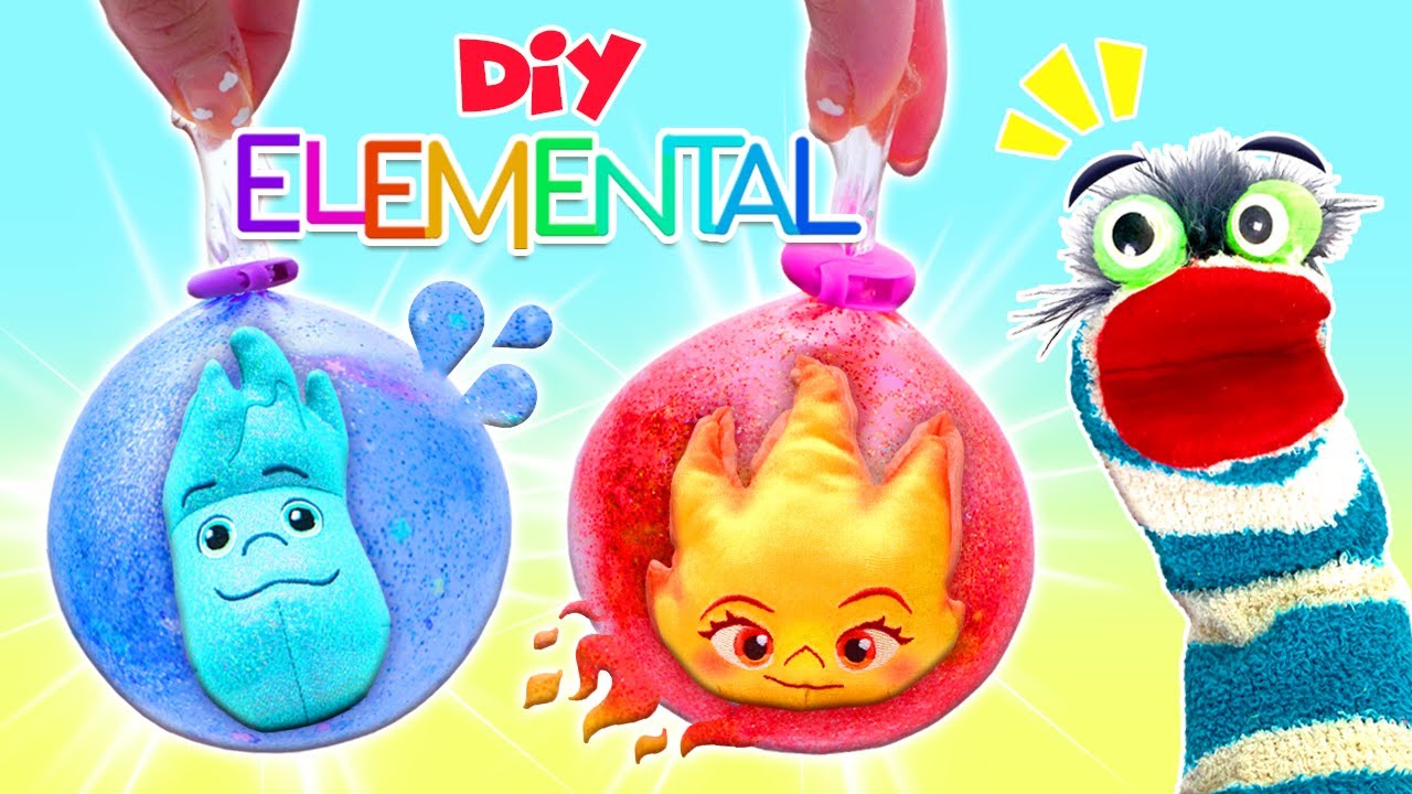 Fizzy Creates DIY Disney Pixars Elemental Wade And Ember Themed Slime ...