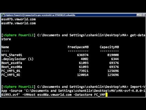 Importing Virtual Appliances and vApps with PowerCLI 4.0 U1 - YouTube