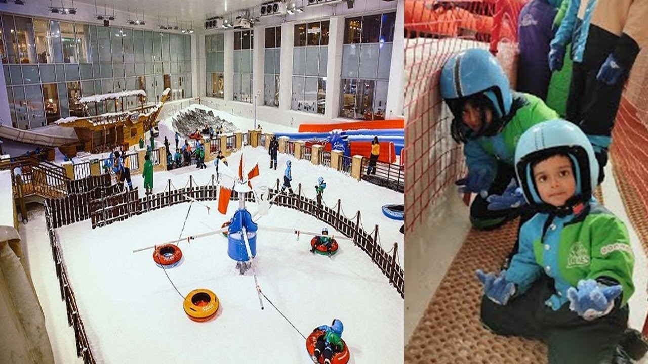 Snow Dunes theme park in Doha - YouTube