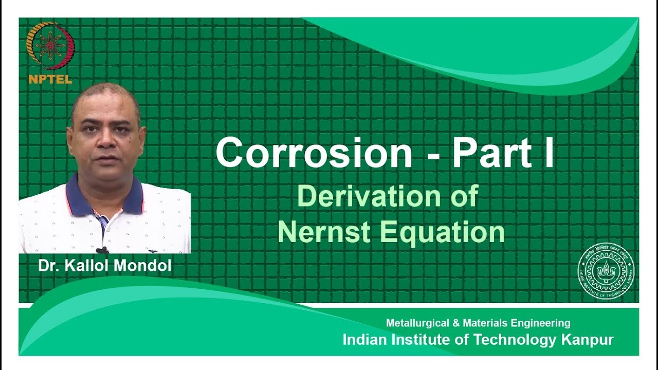 noc18-mm14 Lecture 12-Derivation of Nernst Equation. - YouTube