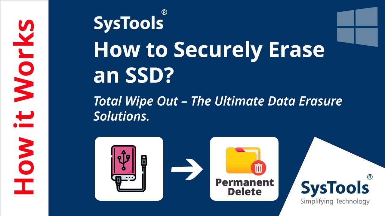 How to Wipe an SSD | Securely Erase SSD in Windows 10/11 | Permanent Data Deletion Guide - YouTube