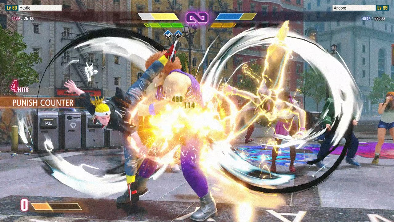 SF6 ANDORE Fight NO ITEMS Trax and Juri Team-Up! - YouTube