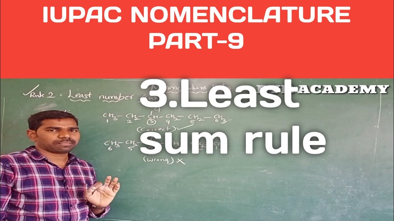 #IUPAC Part-9 Lowest Sum Rule 3/IUPAC Nomenclature - YouTube