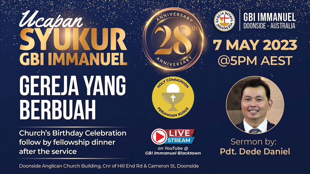 SUNDAY SERVICE 7/05/23 (PDT. DEDE DANIEL S.Pd) - YouTube