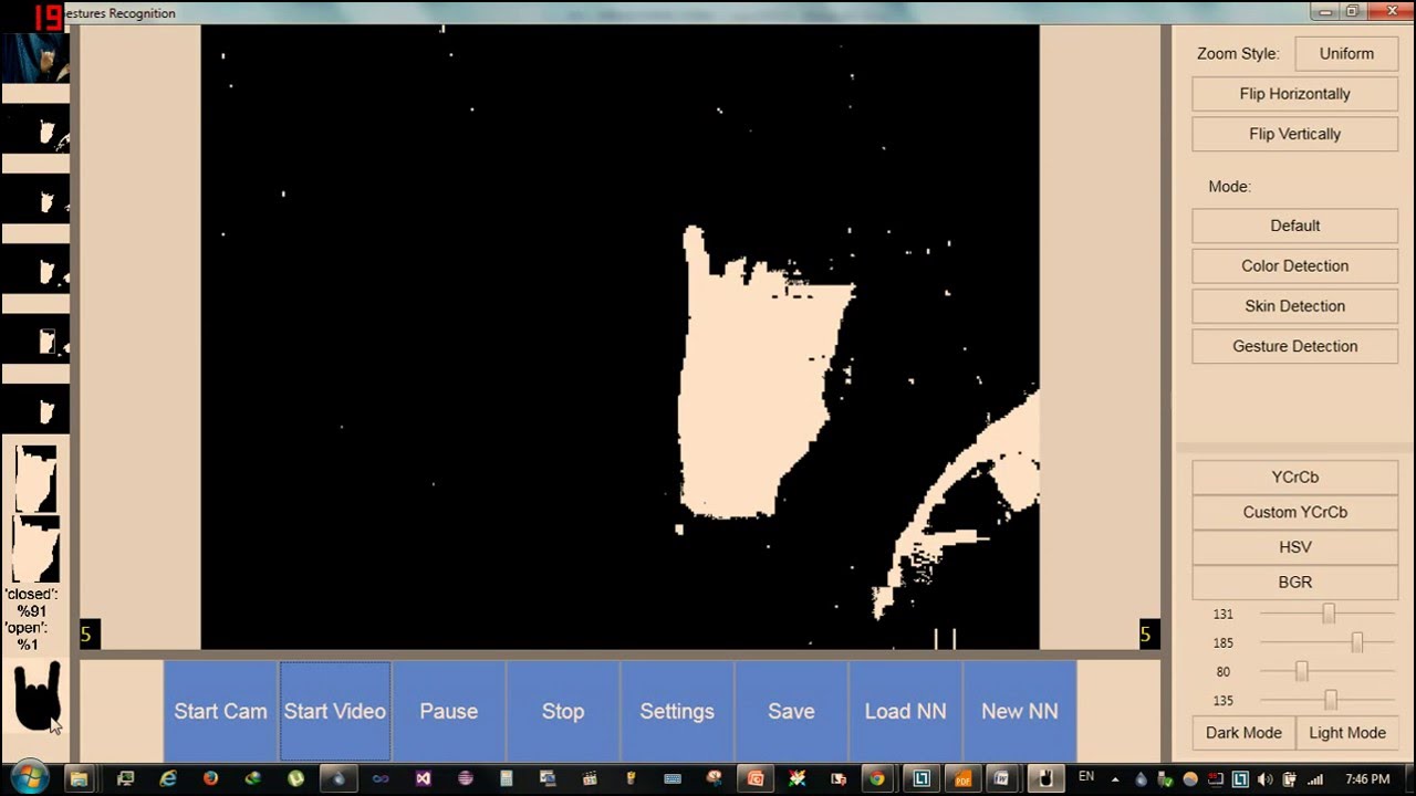 Hand Gesture Recognition Using C#, emguCV and Neural Networks - YouTube