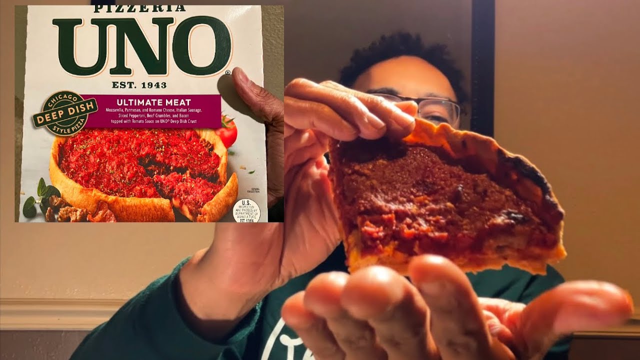 Uno Chicago Style Deep Dish Ultimate Meat Pizza Review - YouTube