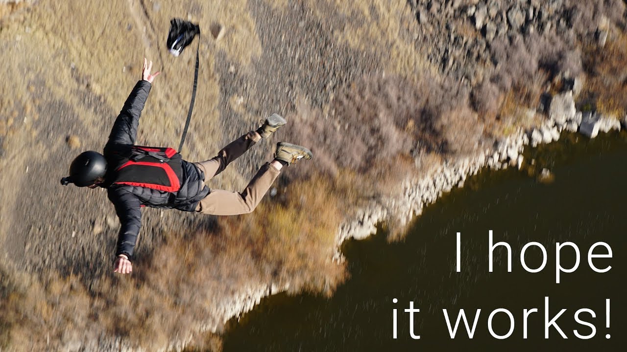 Testing my brand new parachute for the first time!!! - YouTube