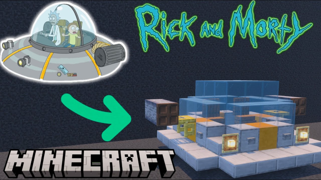 How to Build Rick's Spaceship from Rick and Morty in Minecraft - YouTube