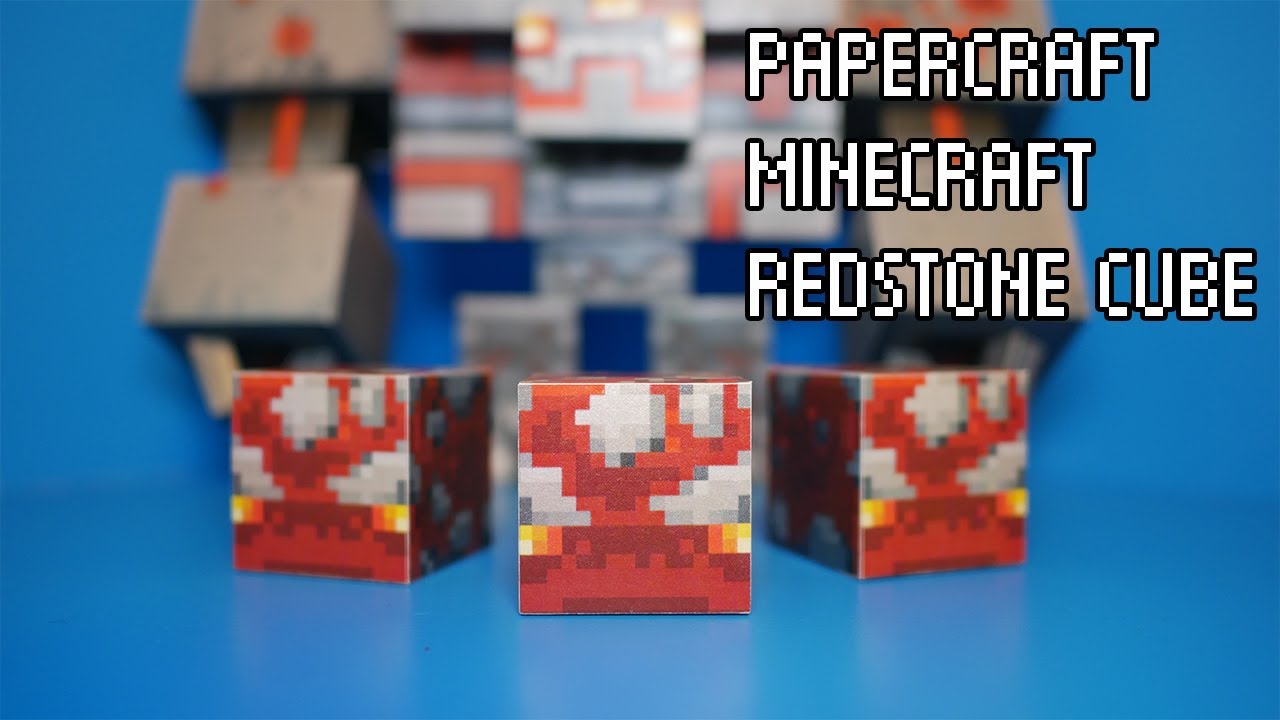 Minecraft Redstone Block Papercraft